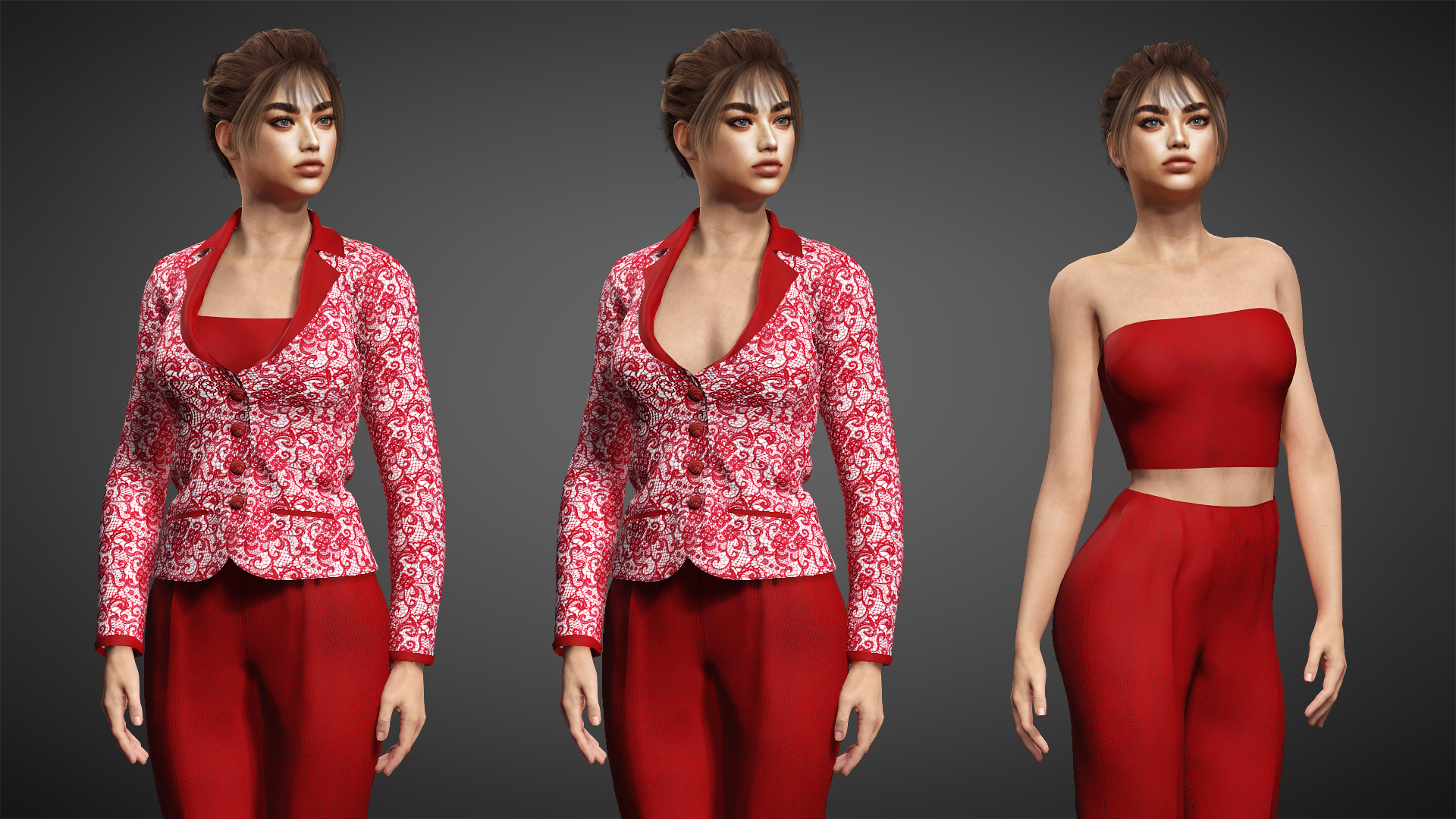 Business Suit Red