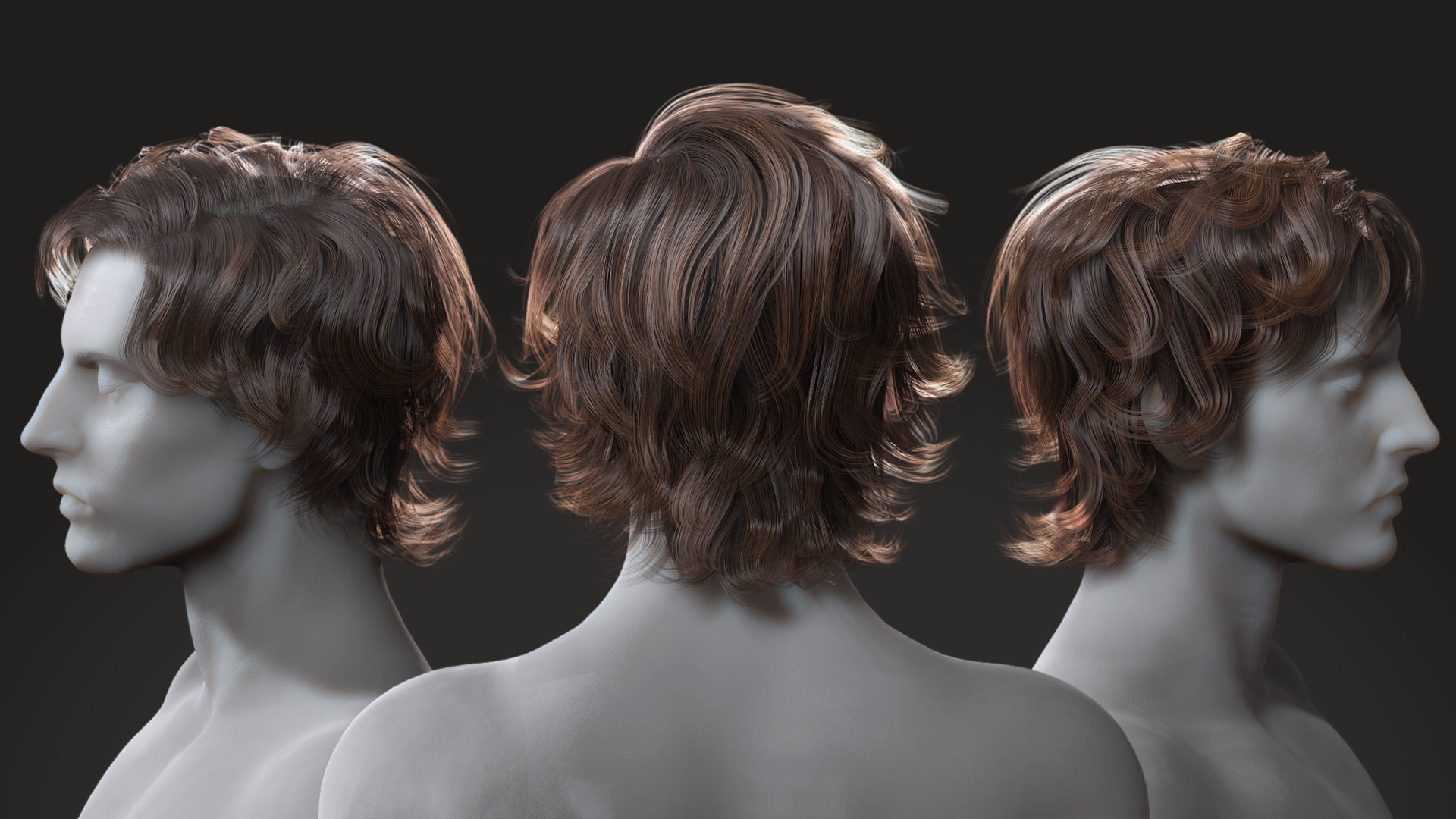 Middle Wavy Hair
