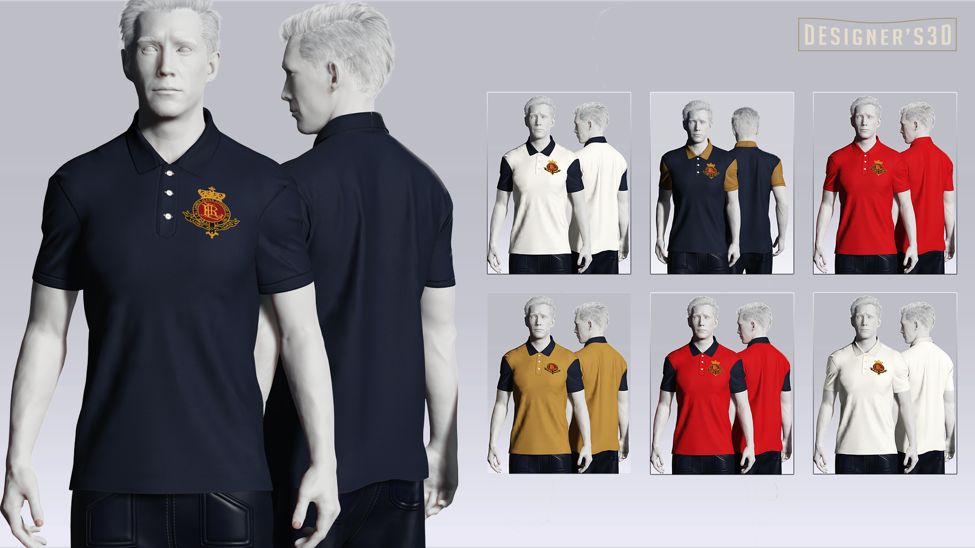 White Male Polo t-Shirt