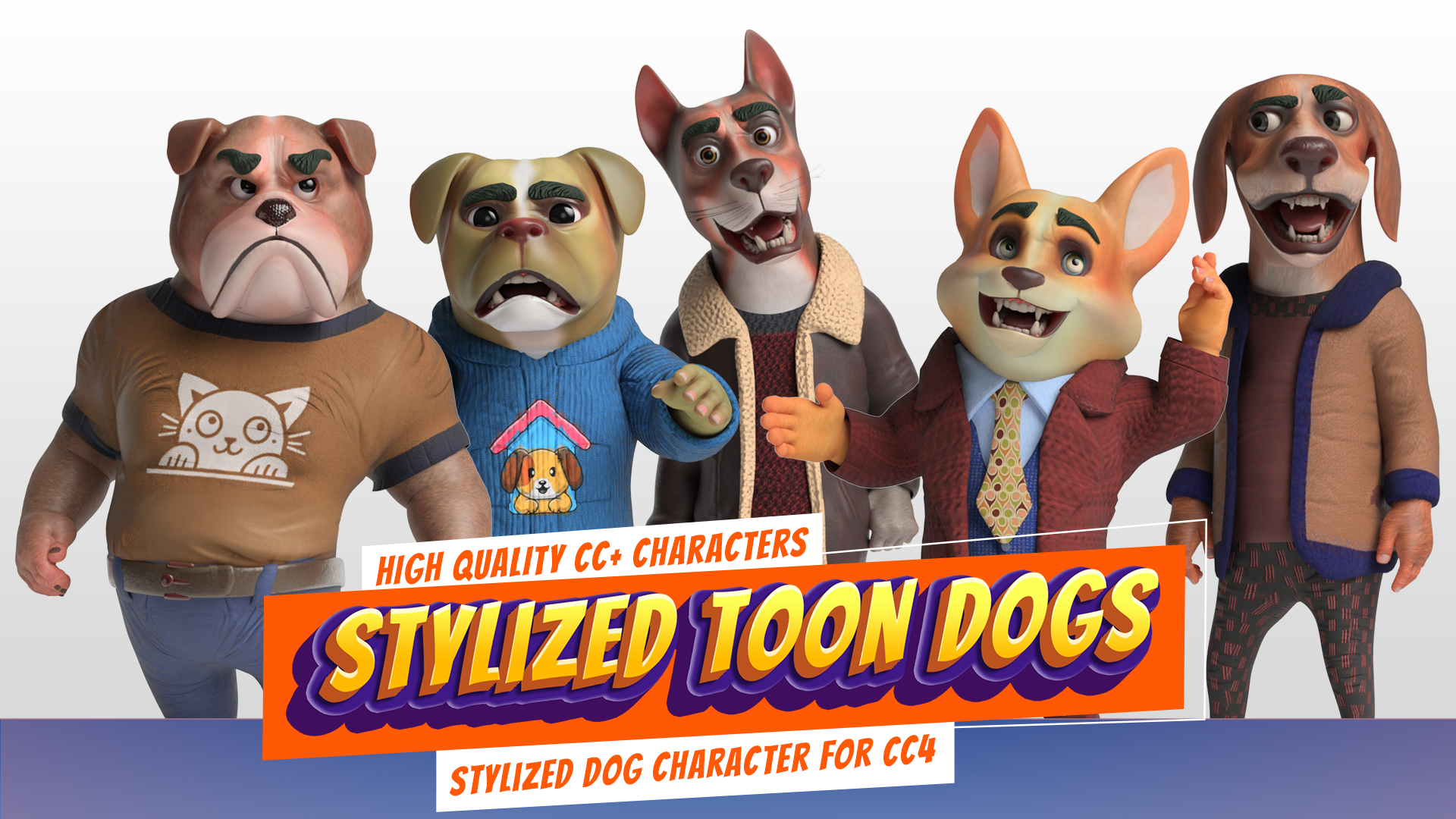 Stylized Toon Dogs Vol 1