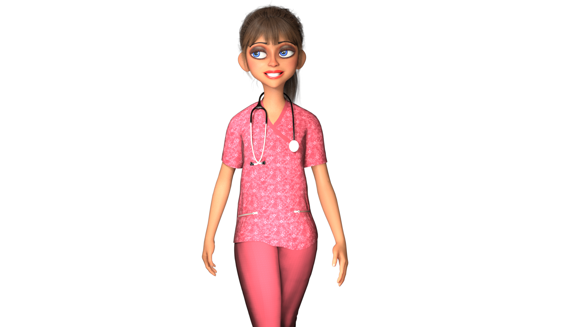 Toon Female Scrubs