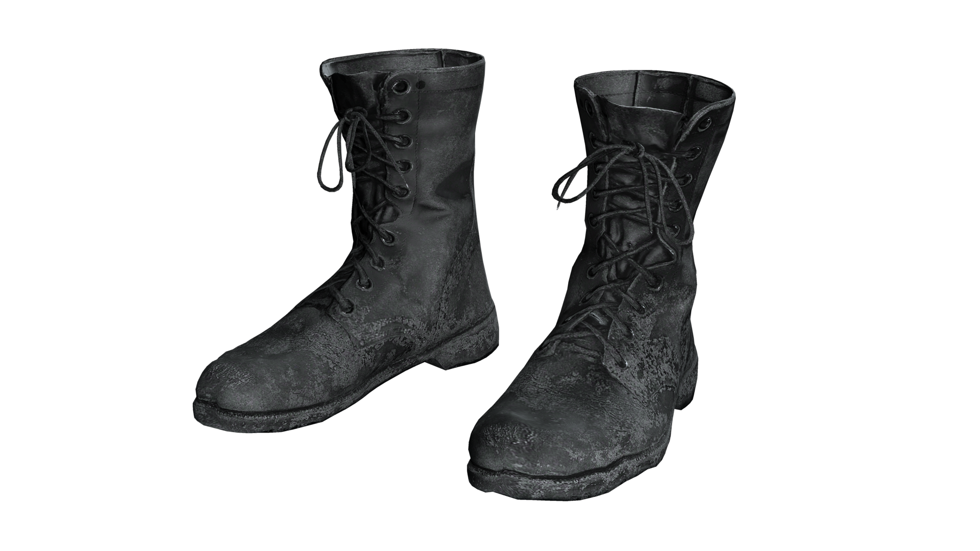 Worn Tactical Combat Boots