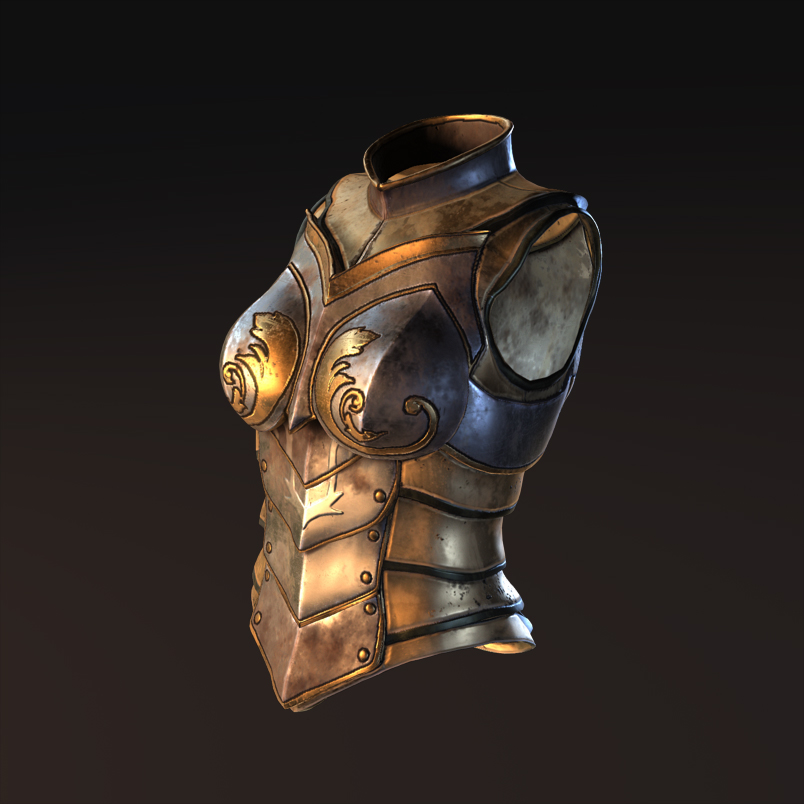Engraved Golden Armor - Weathered