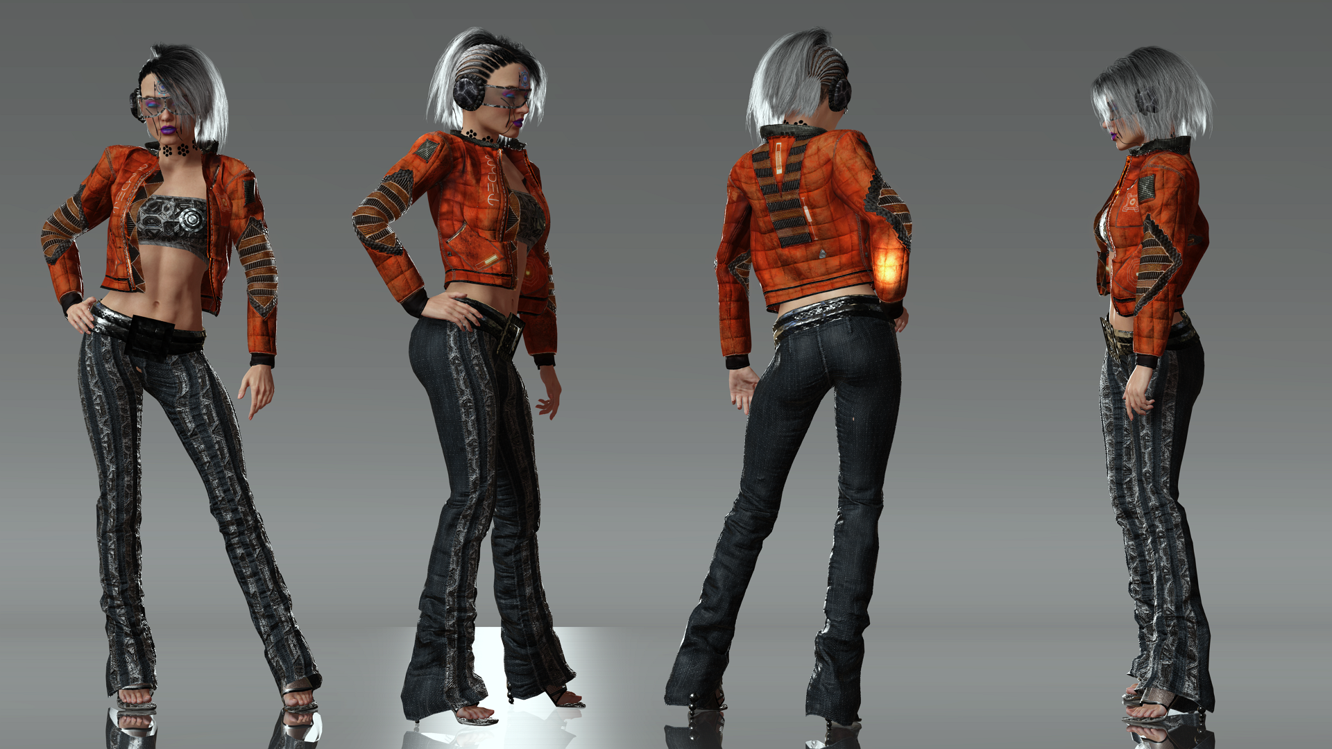 Cyber Punk Outfits Pack-V2