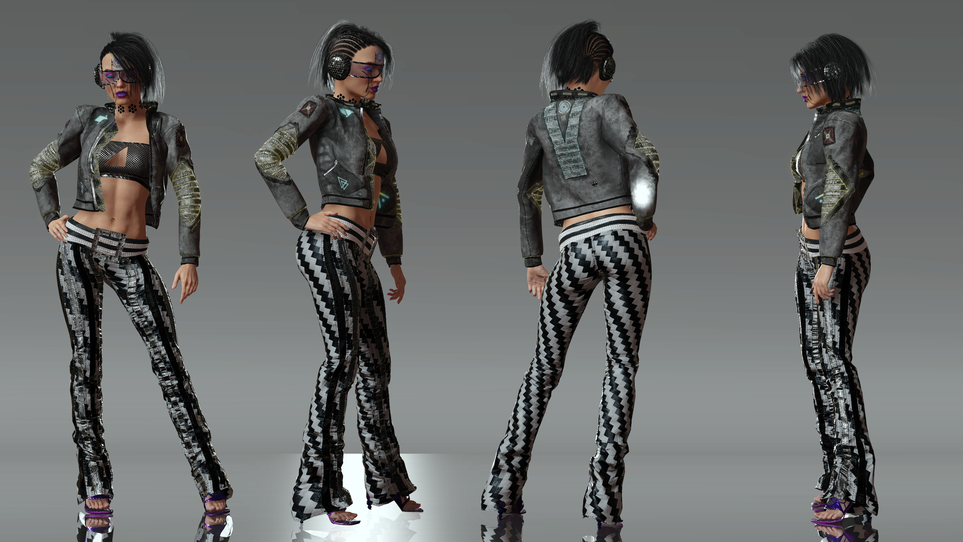 Cyber Punk Outfits Pack-V2