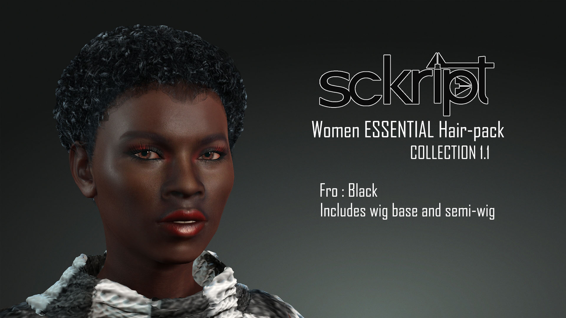 Sckript Essential Women Hair Pack Fro Black
