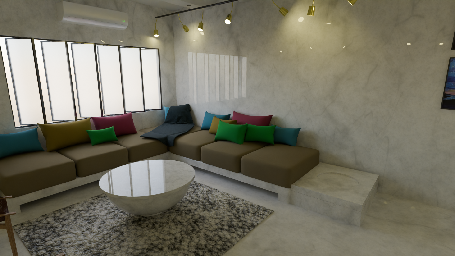 Modern Living Room 3D Model