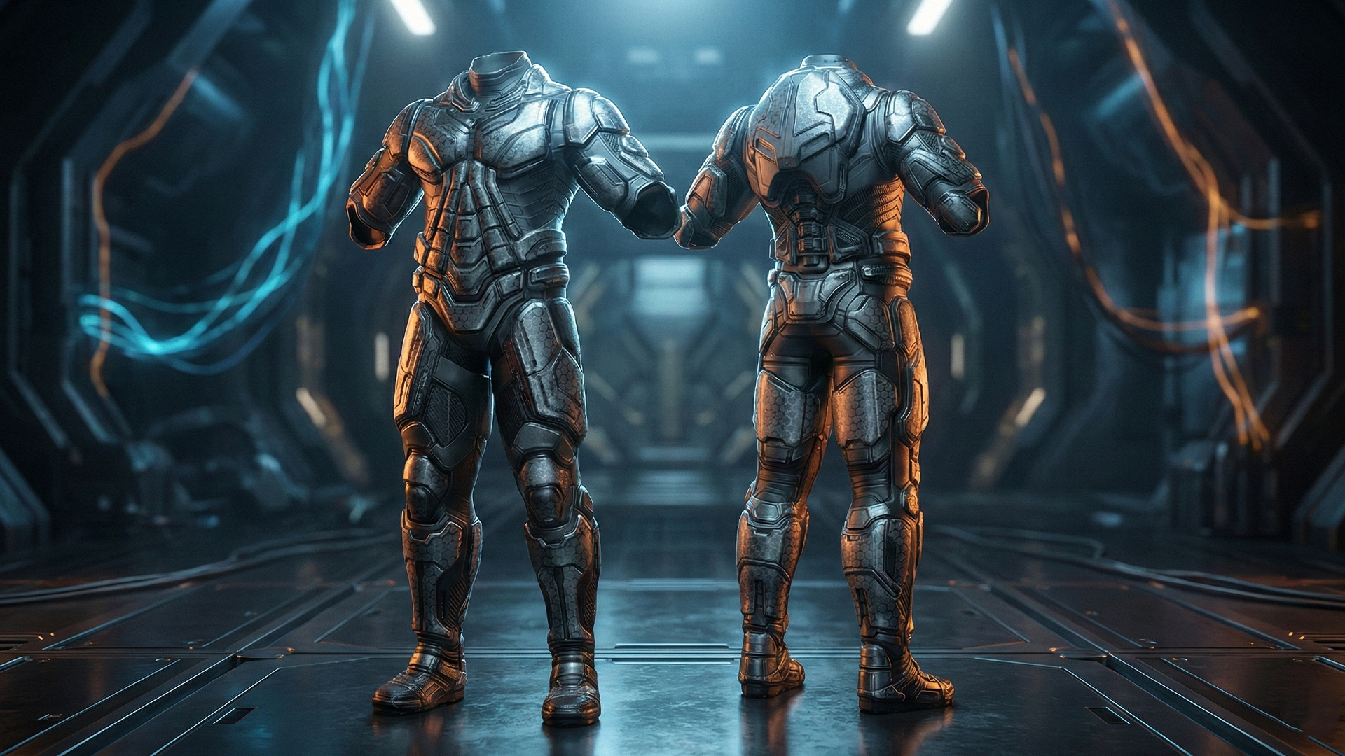 Futuristic Tactical Exosuit Armor Full Set