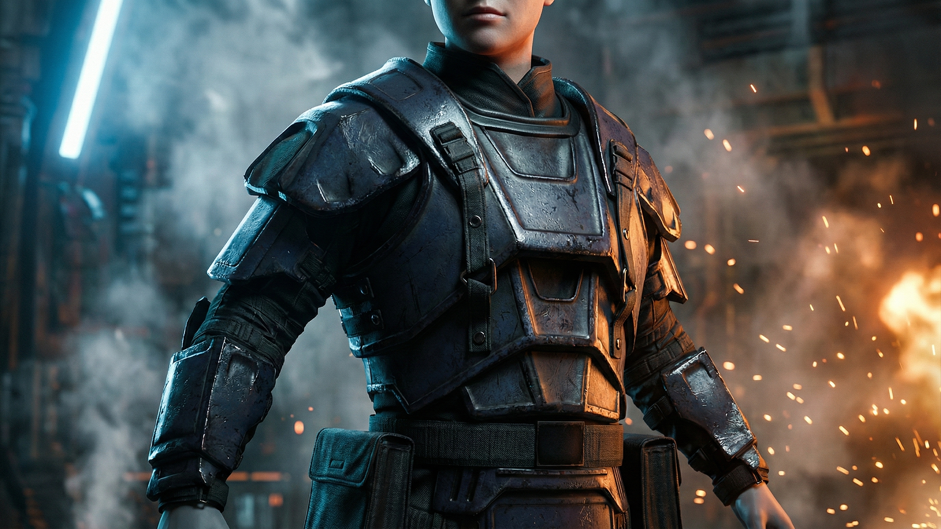Futuristic Tactical Armor Suit for High-Risk Combat Missions
