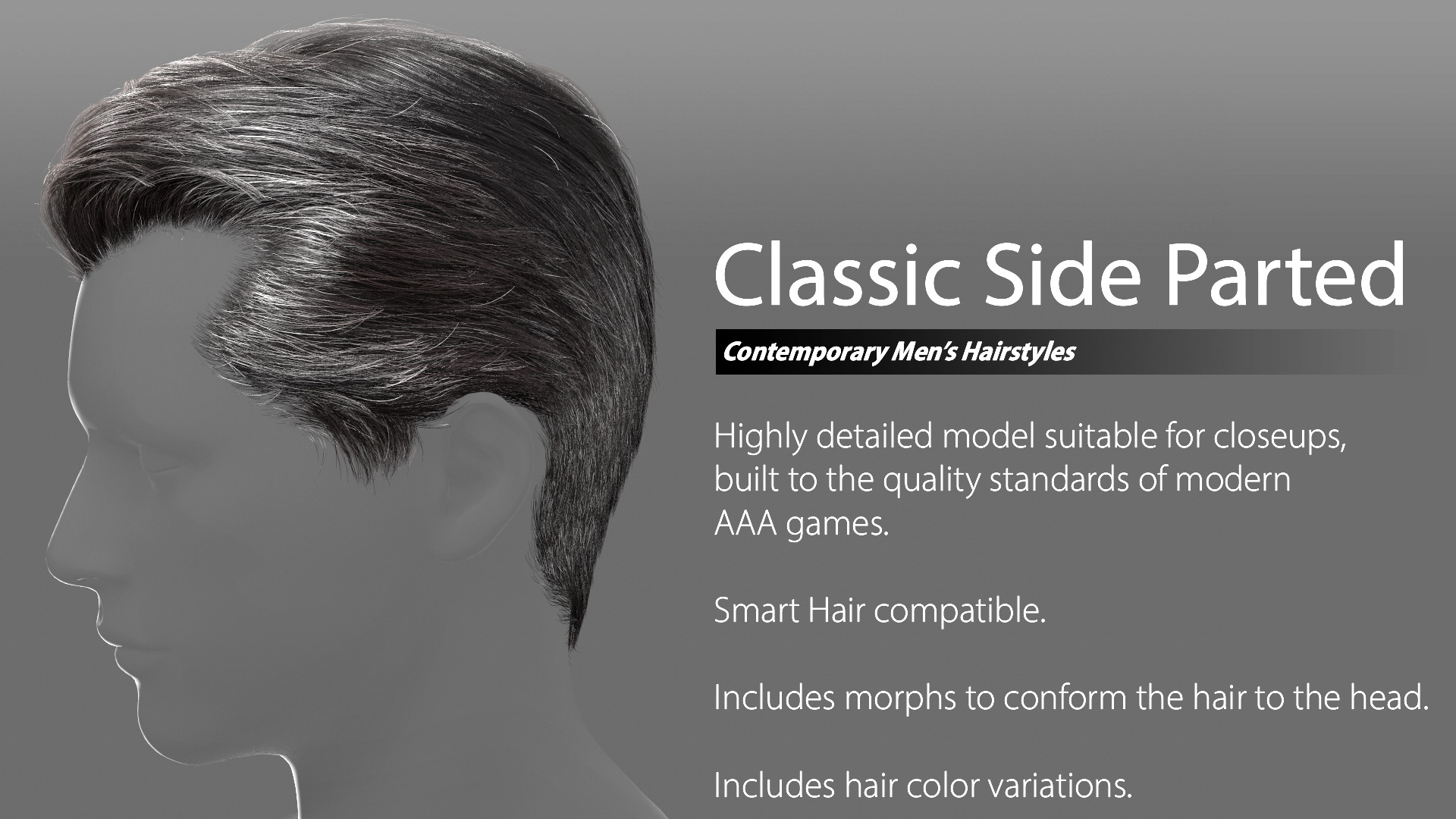 Classic Side Parted Men's Hair