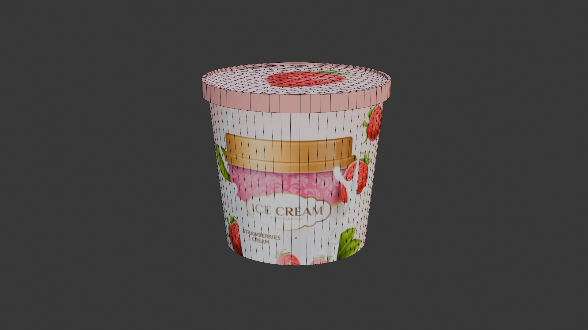 Realistic 🍦 Ice Cream Pot 🍨 3D Model Colorful Flavors