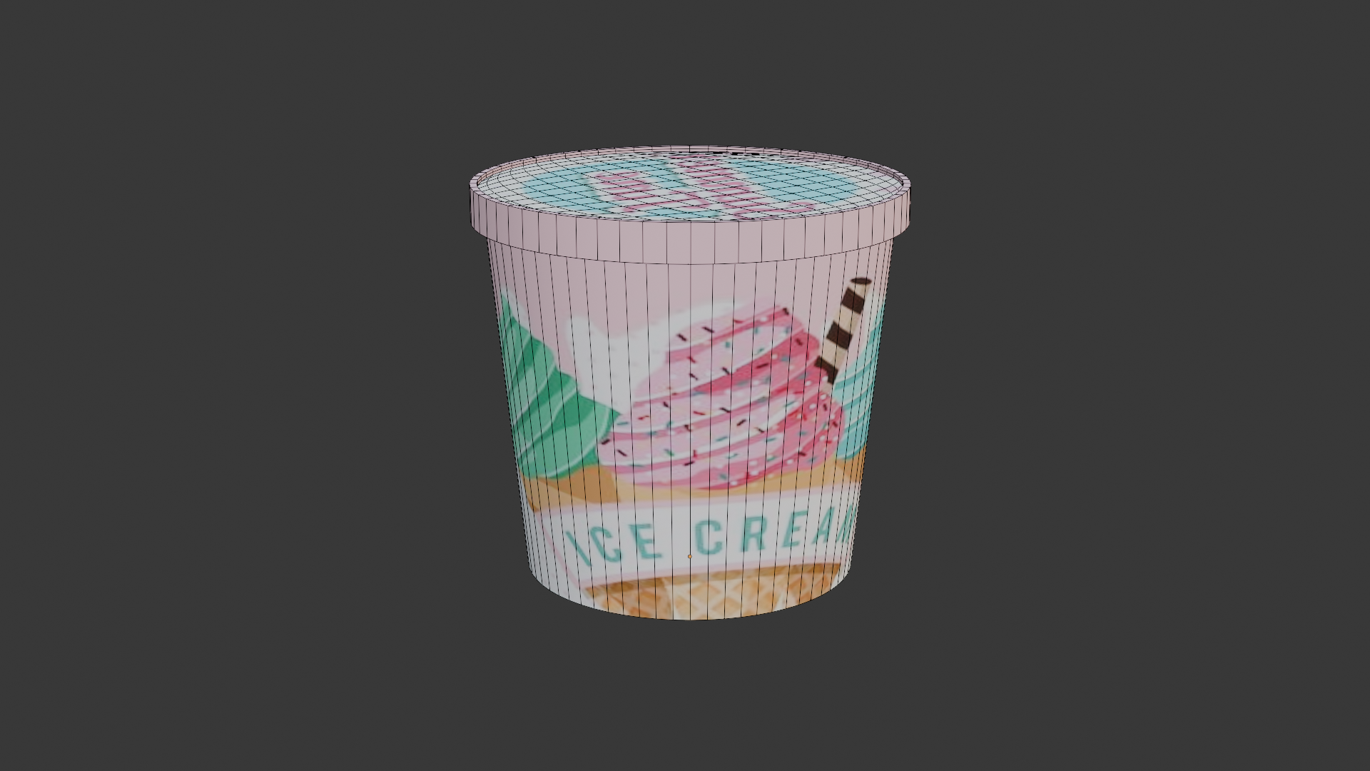 Realistic 🍦 Ice Cream Pot 🍨 3D Model Colorful Flavors