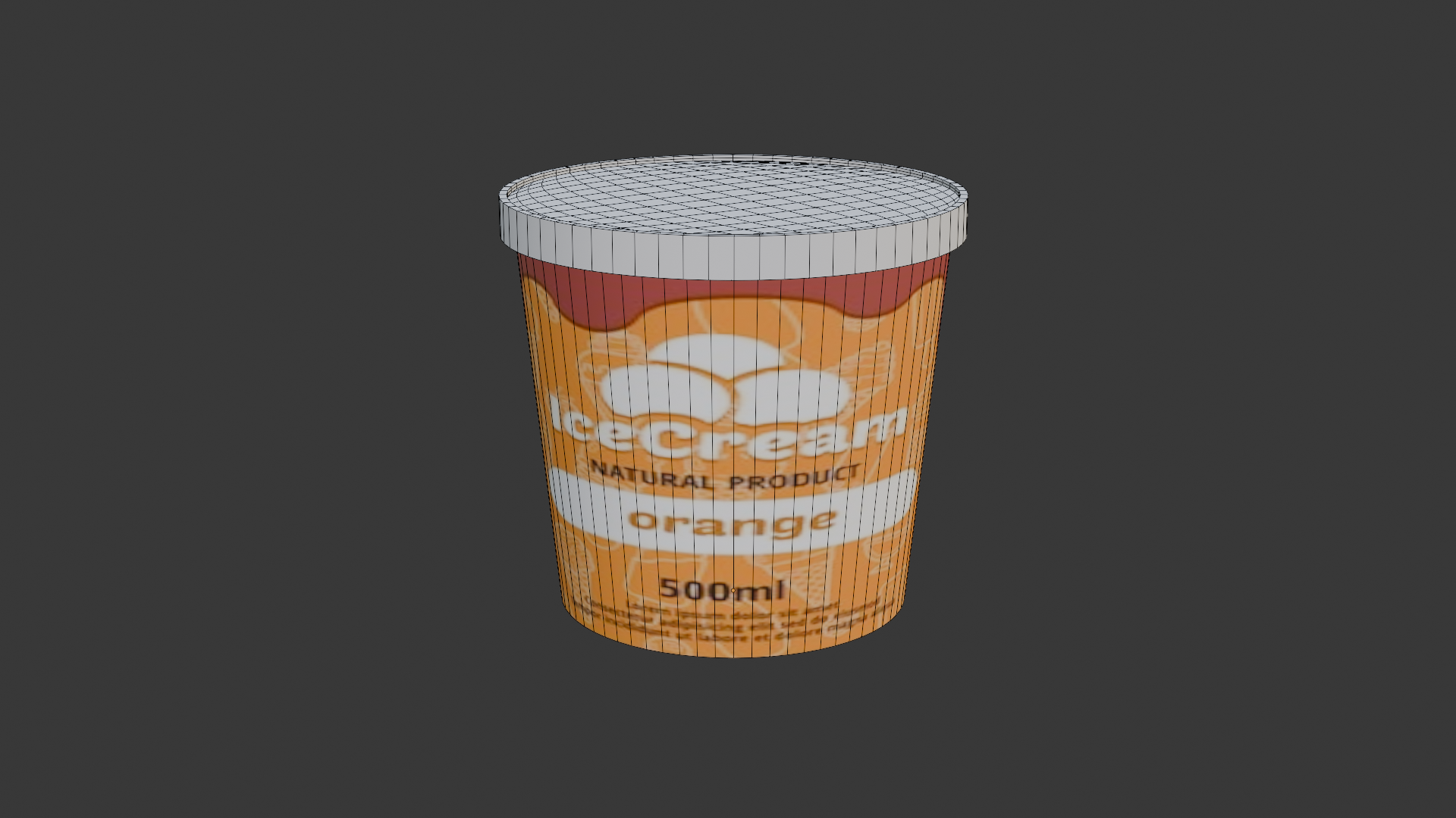 Realistic 🍦 Ice Cream Pot 🍨 3D Model Colorful Flavors