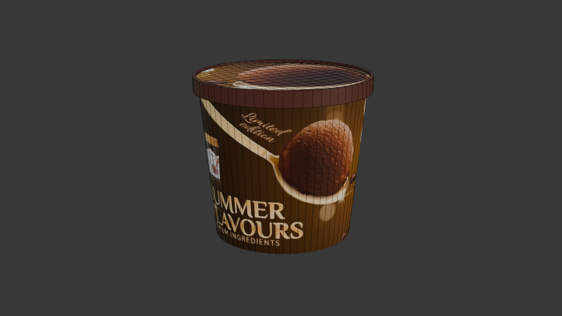 Realistic 🍦 Ice Cream Pot 🍨 3D Model Colorful Flavors