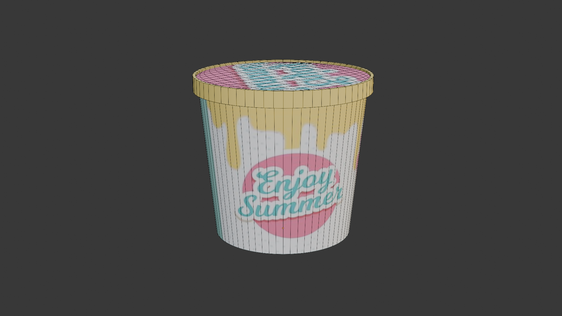 Realistic 🍦 Ice Cream Pot 🍨 3D Model Colorful Flavors