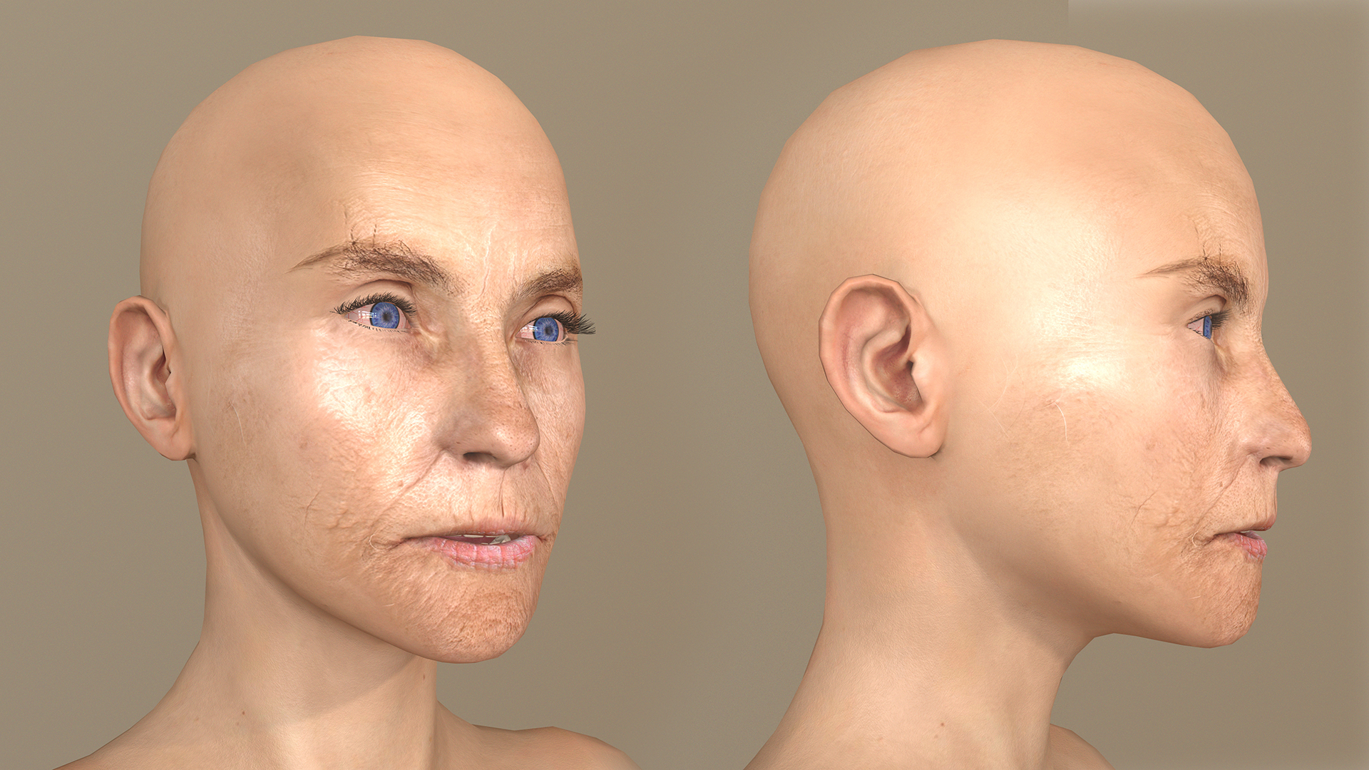 Doris-Human Head-4K Skin