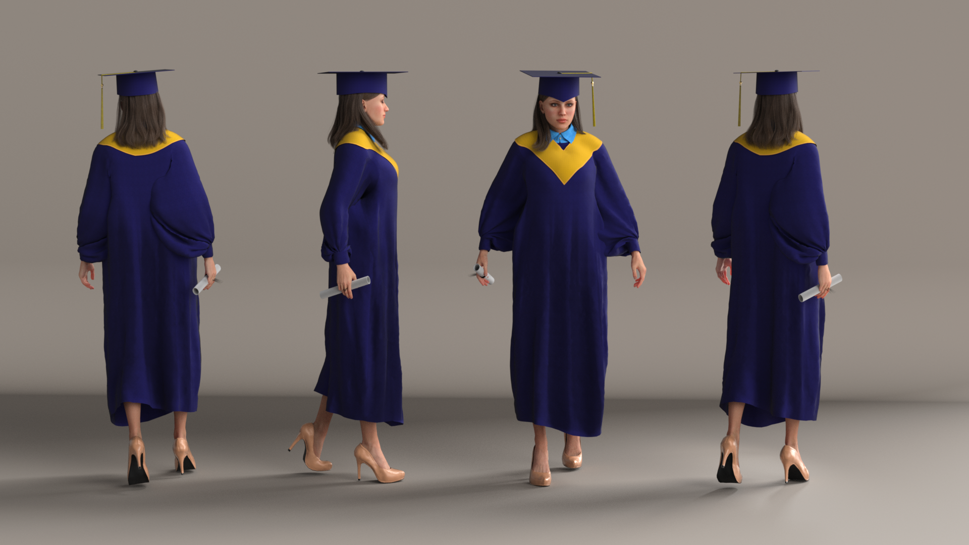 Female Graduation Gown