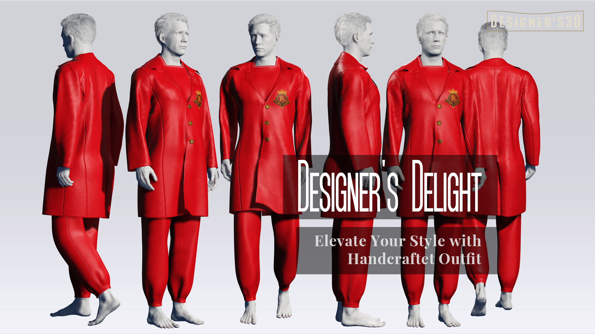 Male Designer's Leather Suit