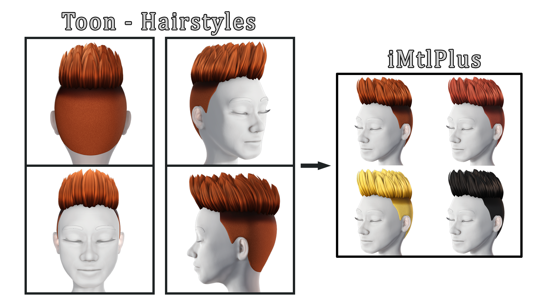 Toon Hairstyles Pack - Male