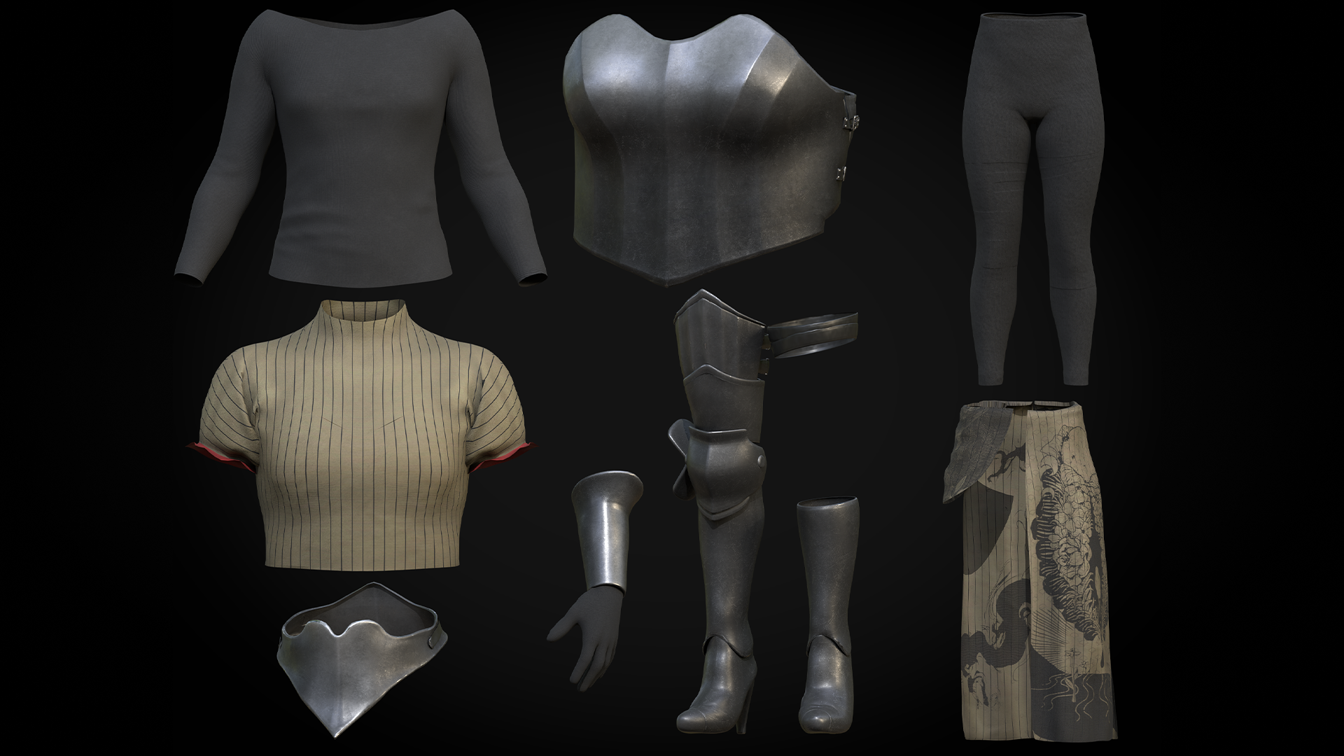 Realistic Fantasy Medieval Doom Breaker Outfit