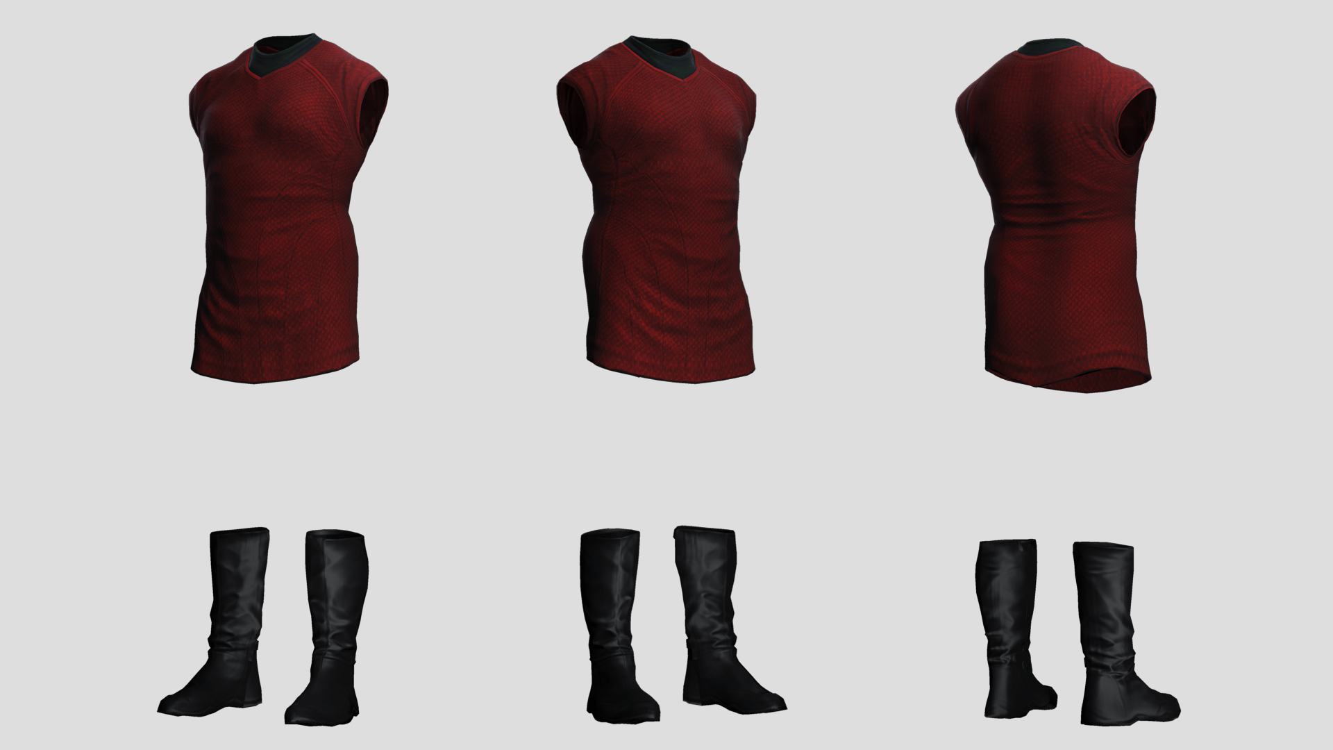 Modern Chic Sci-Fi Mini Dress & Slouch Boots Set