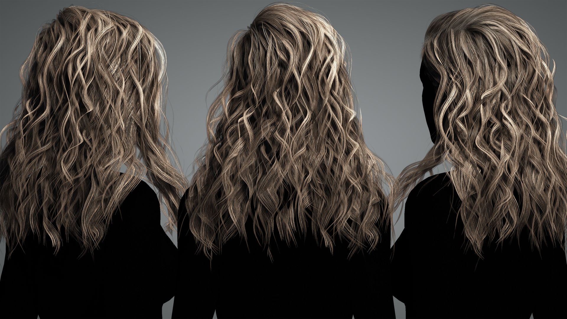 Long Curly Side Part Hair