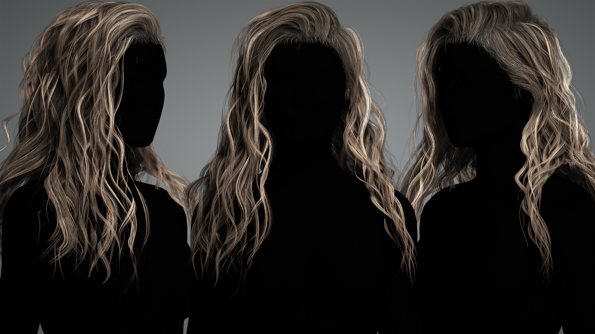 Long Curly Side Part Hair