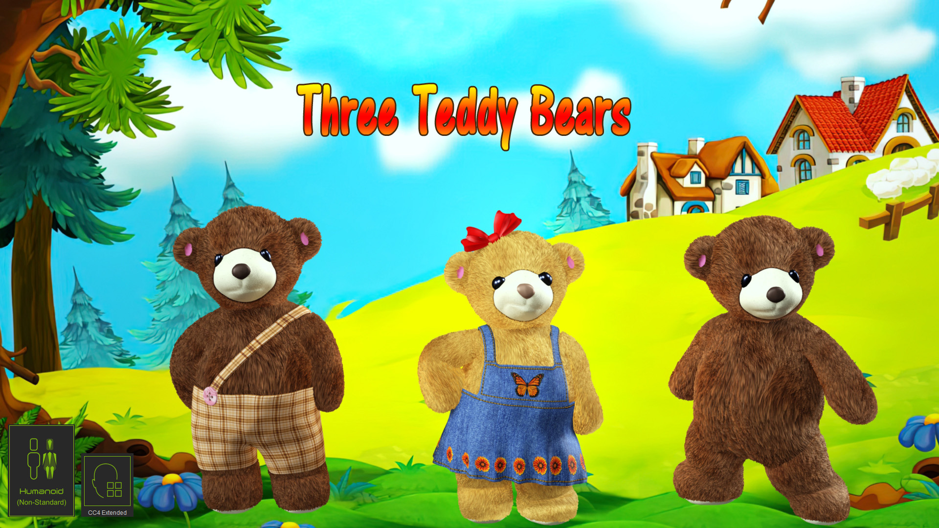Three Teddy Bears