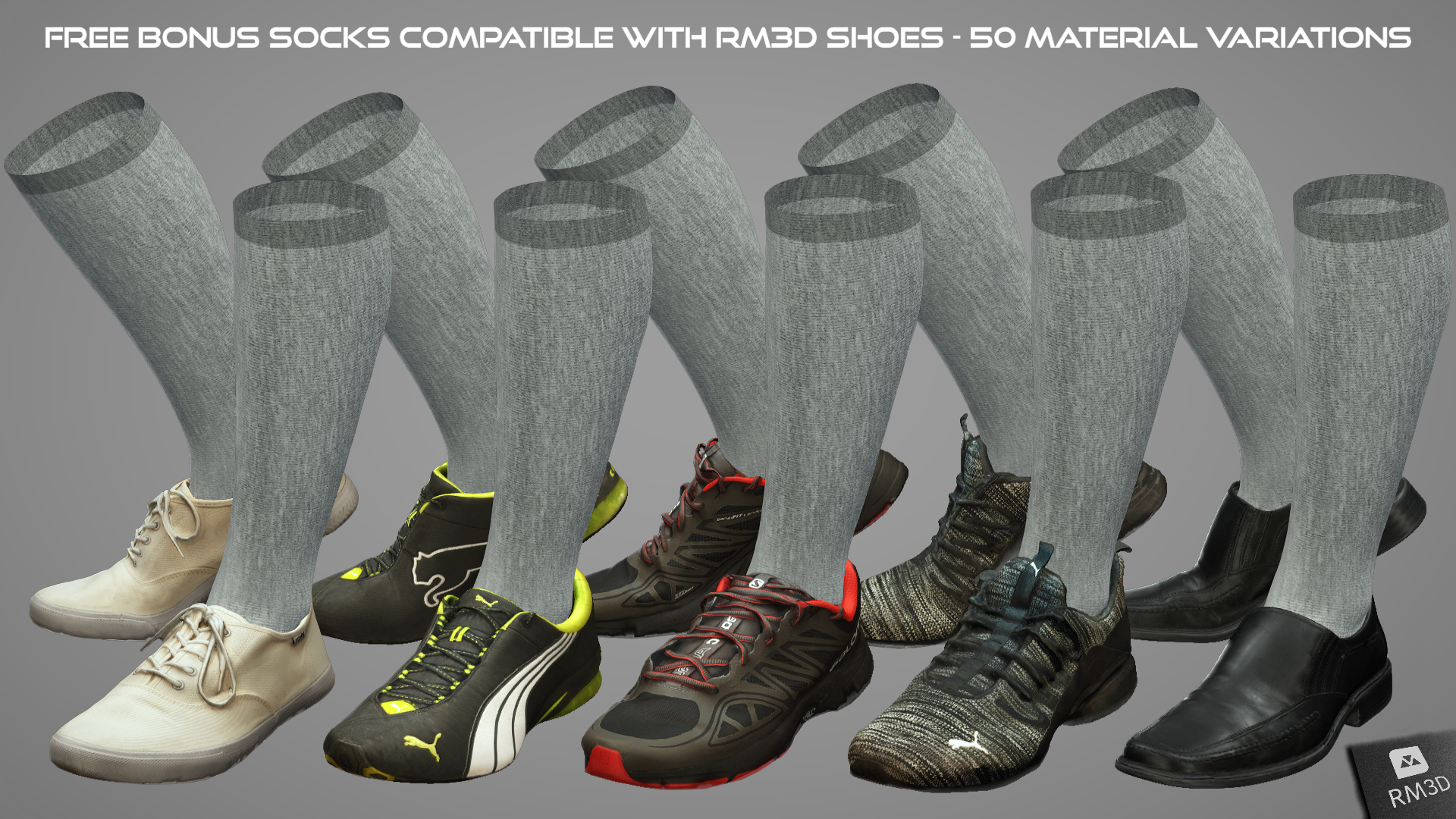 RM3D O-S socks (50 variants)