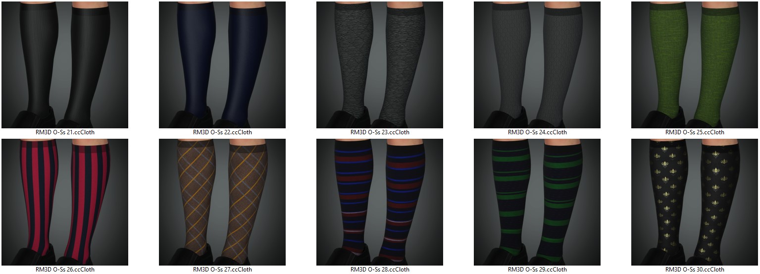 RM3D O-S socks (50 variants)