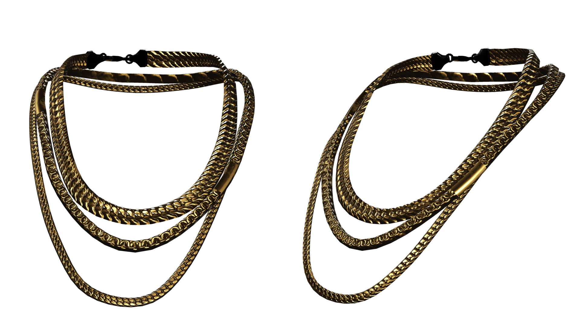 Layered Gold Chain Necklace
