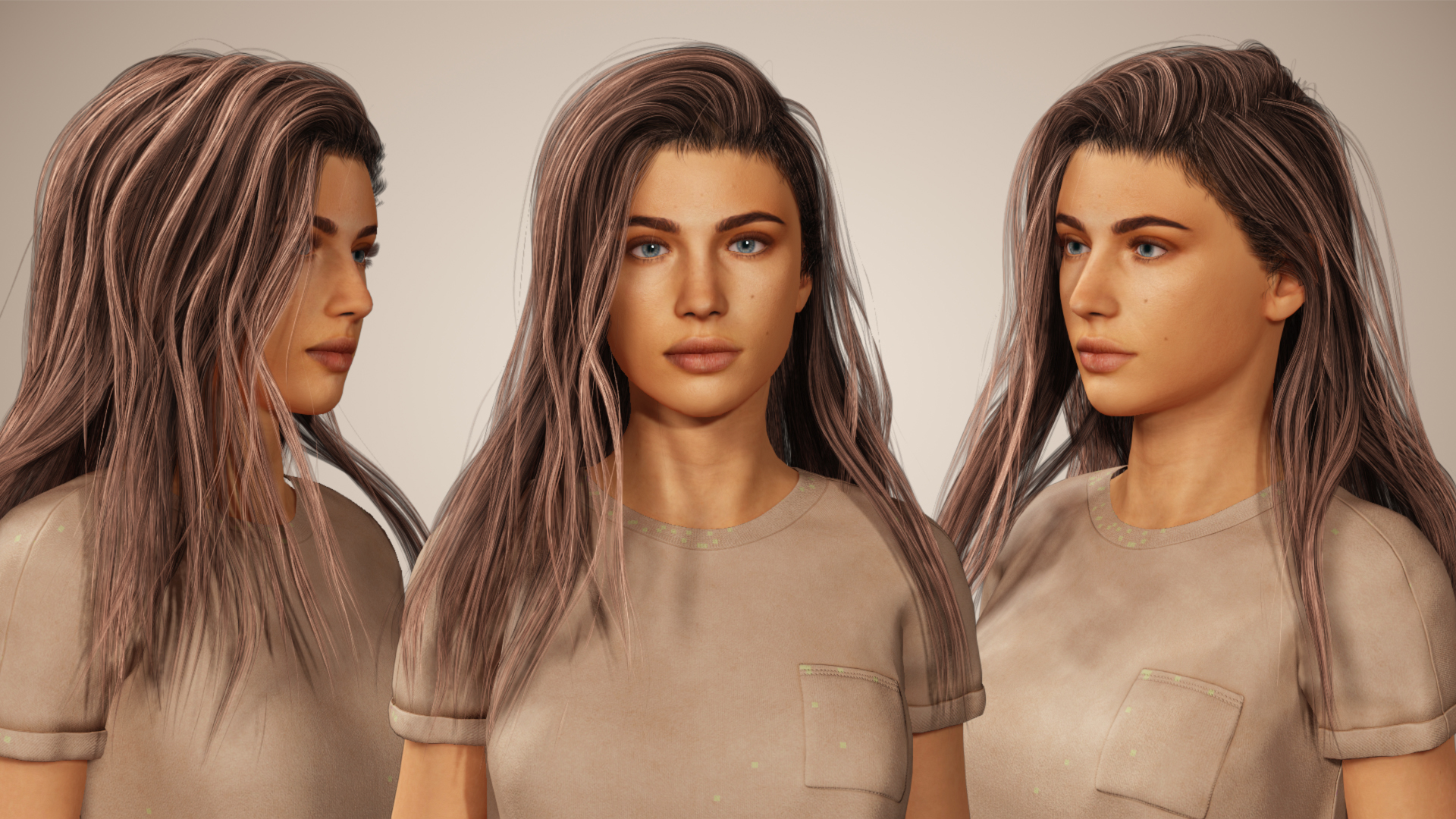 Long Side Part Hair
