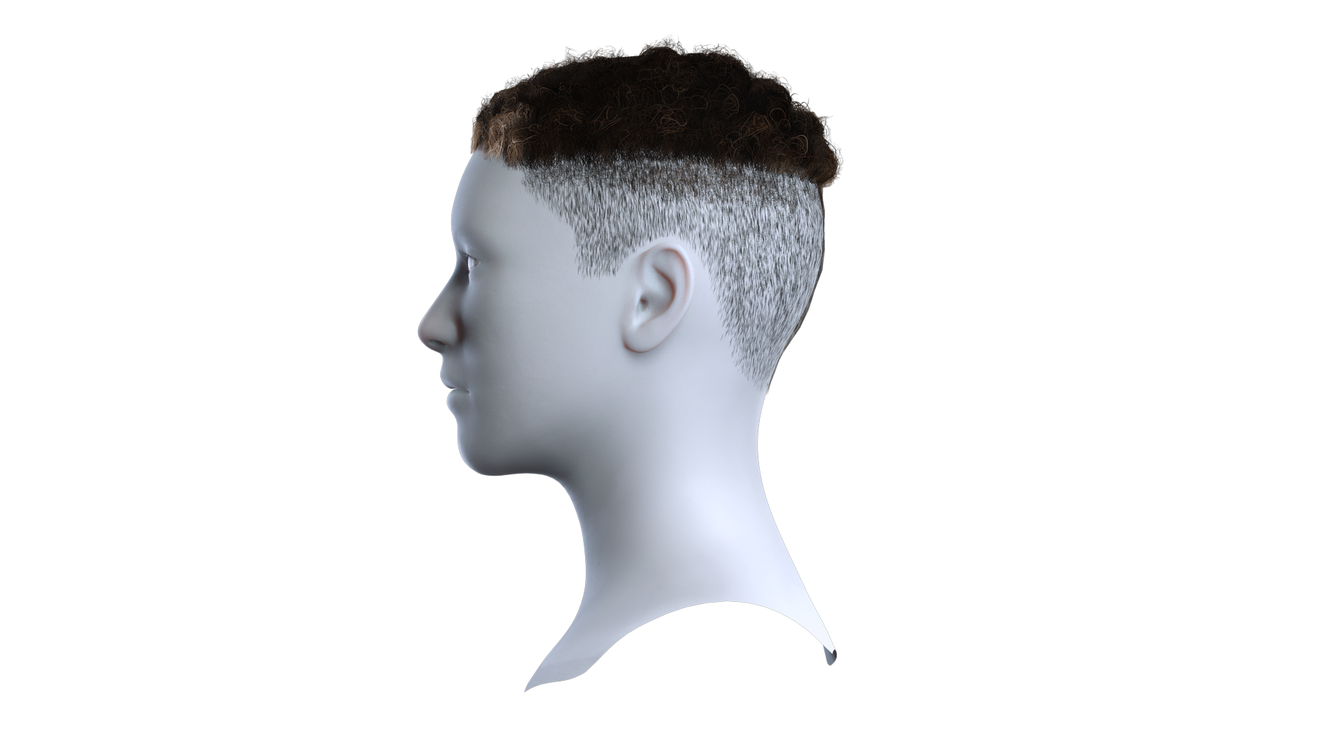 Curly Fade Smart Hair - Short Crop Textured Cut