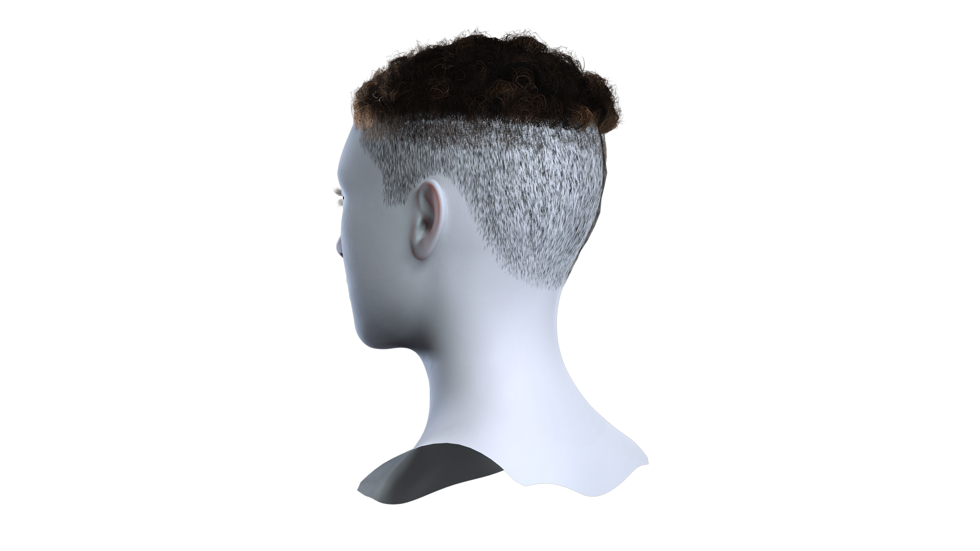 Curly Fade Smart Hair - Short Crop Textured Cut