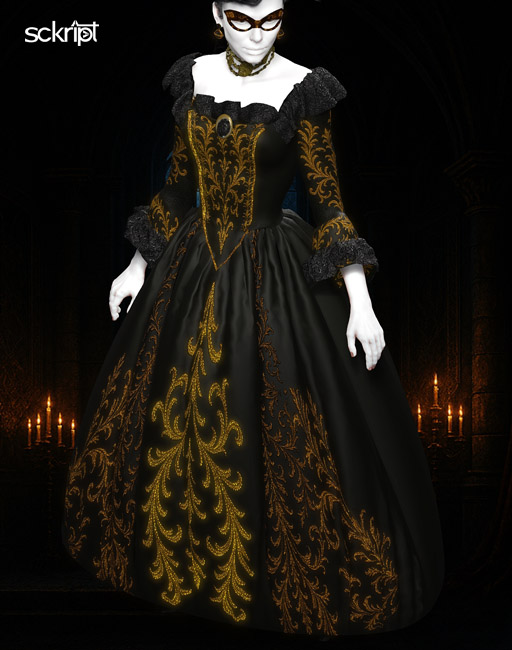 Gown of Shadow and Gold