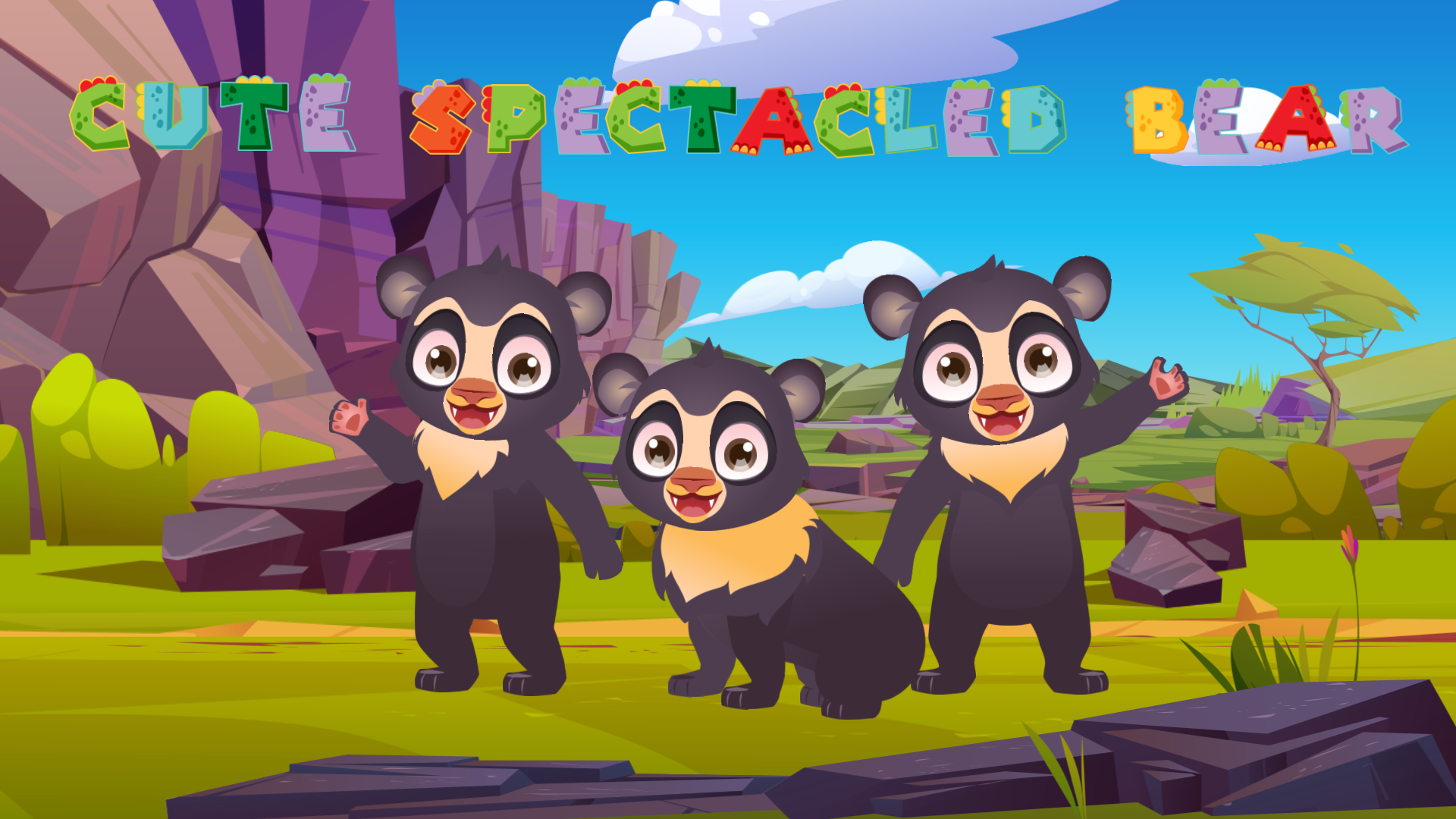 Cute Spectacled Bear