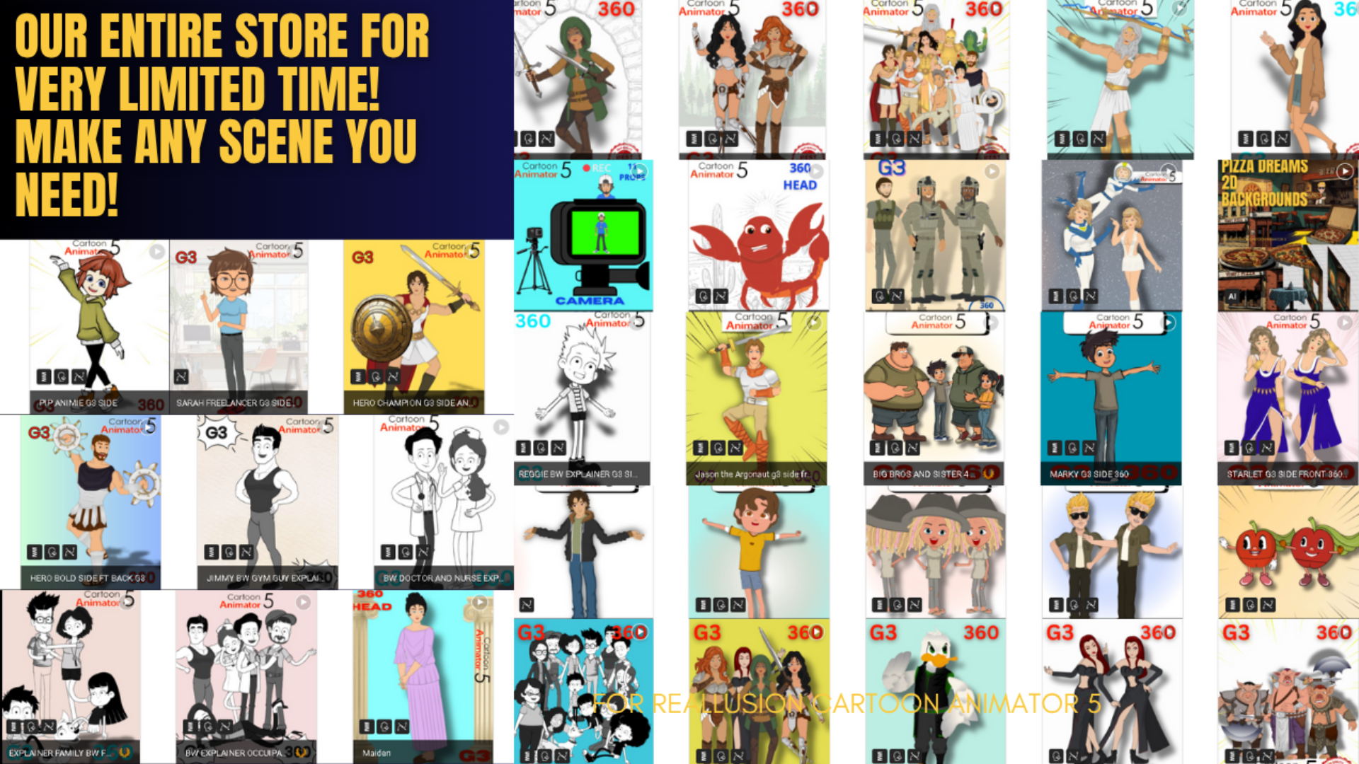 LIMITED TIME OUR WHOLE STORE 250 + FIGURES