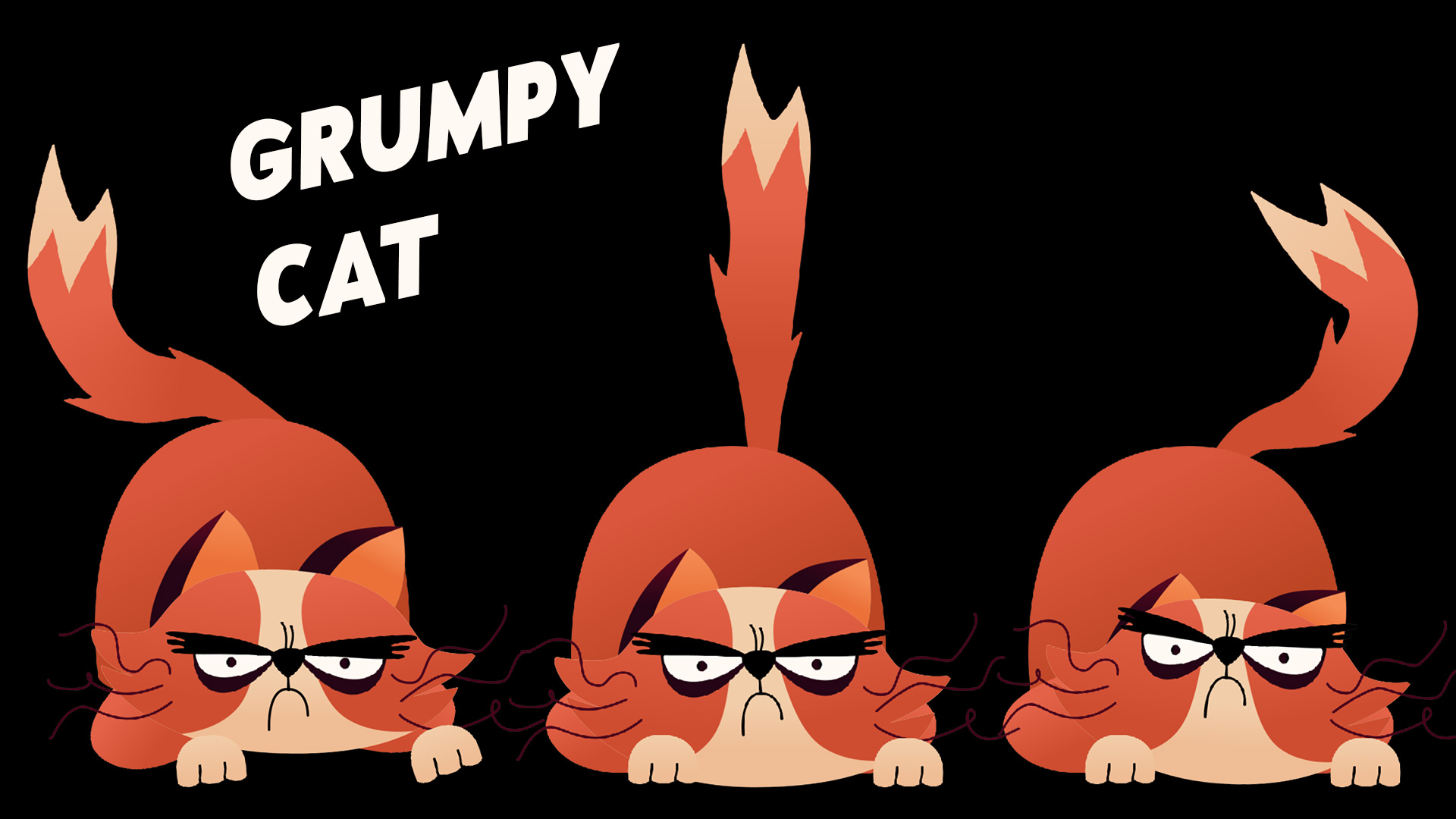 Grumpy Cat Front Facing Youtube Meme 2D Character Pack.