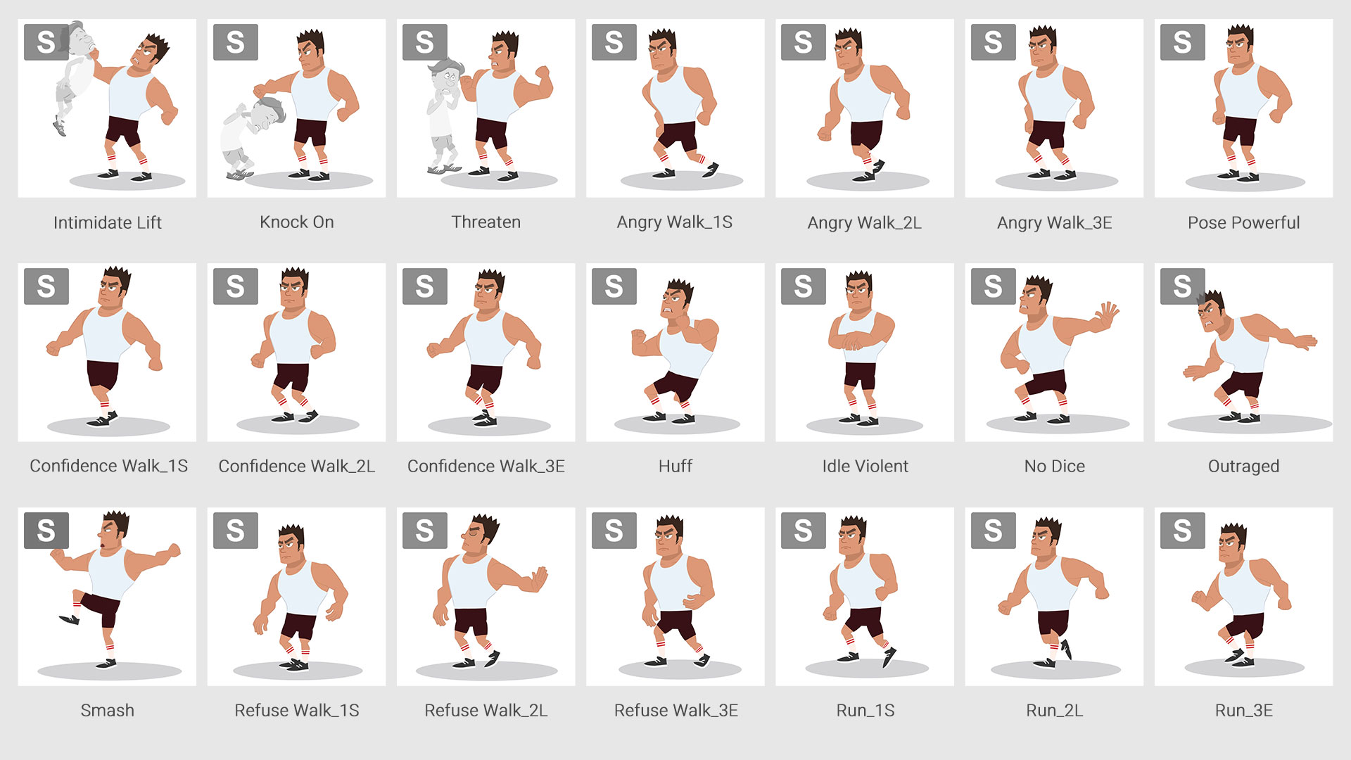 2D Violent Moves