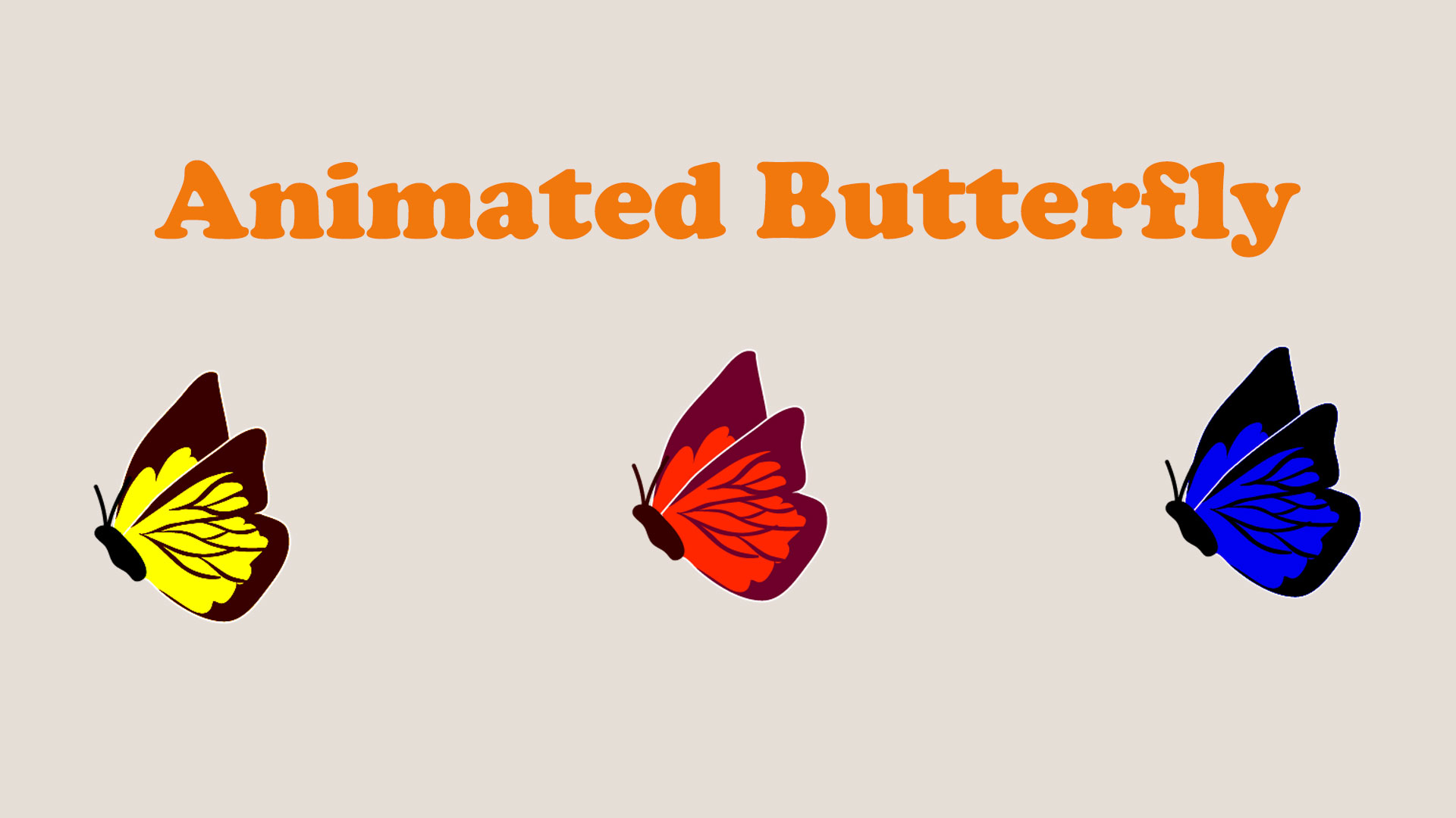 Animated Colorful Butterfly
