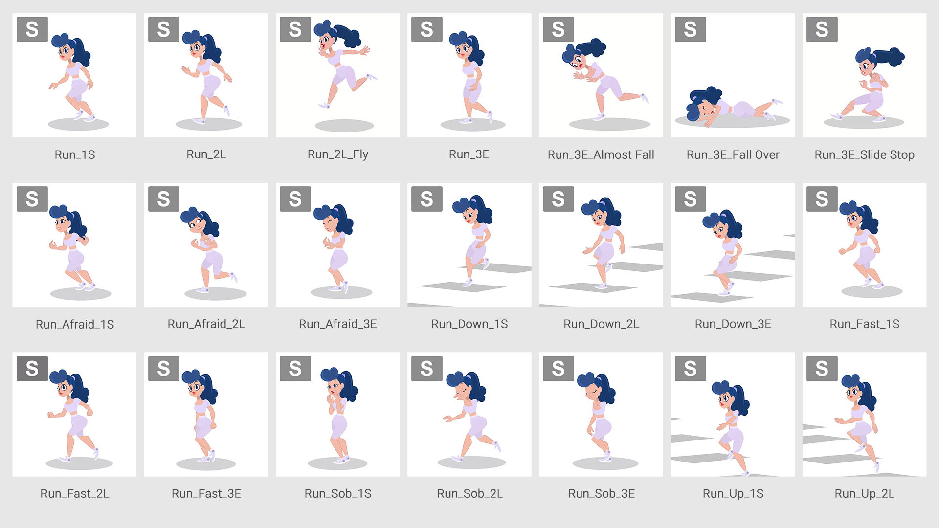 2D Act and Move for Female