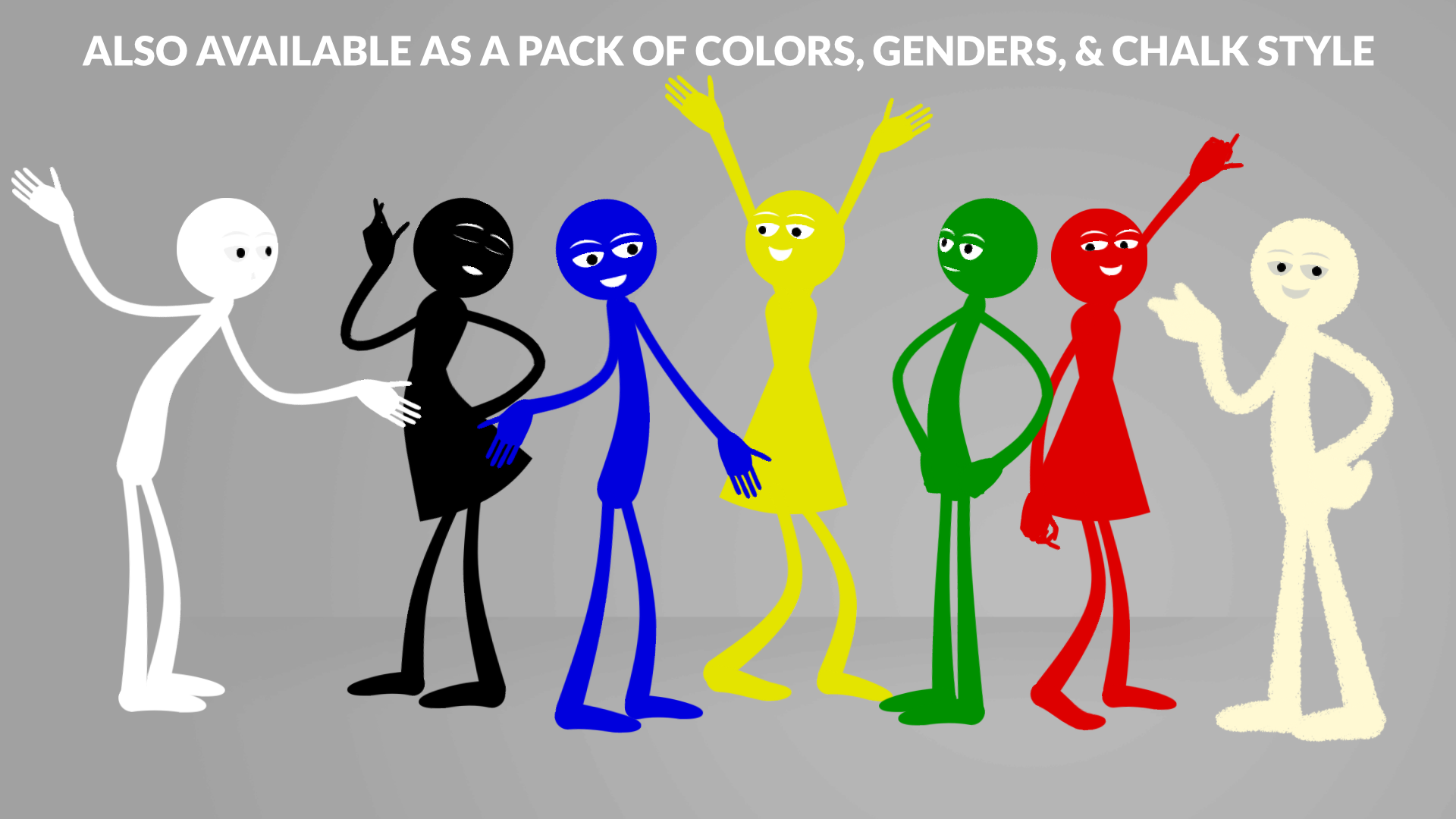 Stick Figure Black Male (S)