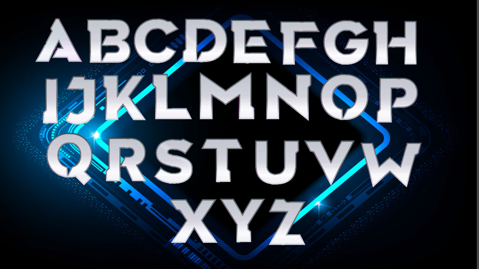 Metallic Alphabet 1-SFX 1-PC Only