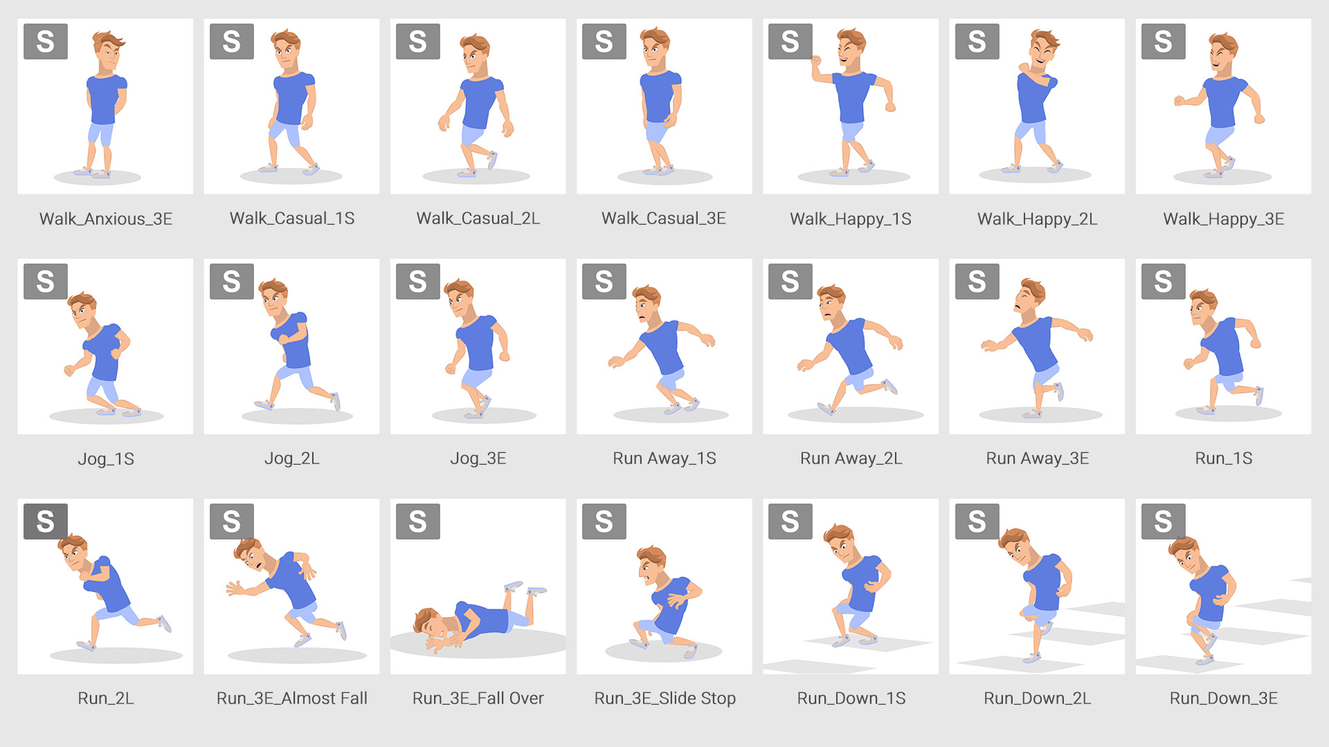 2D Act and Move for Male