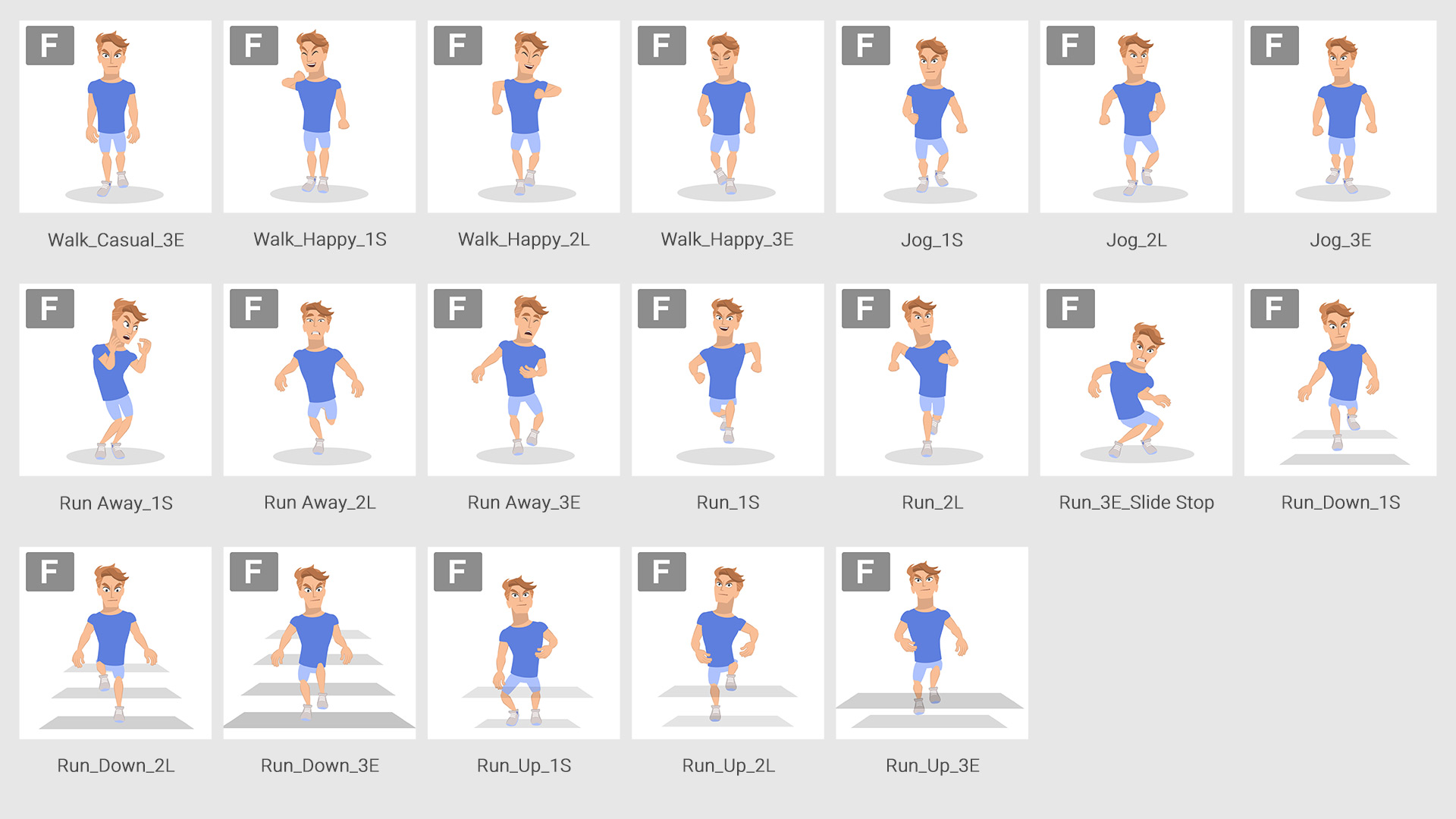 2D Act and Move for Male