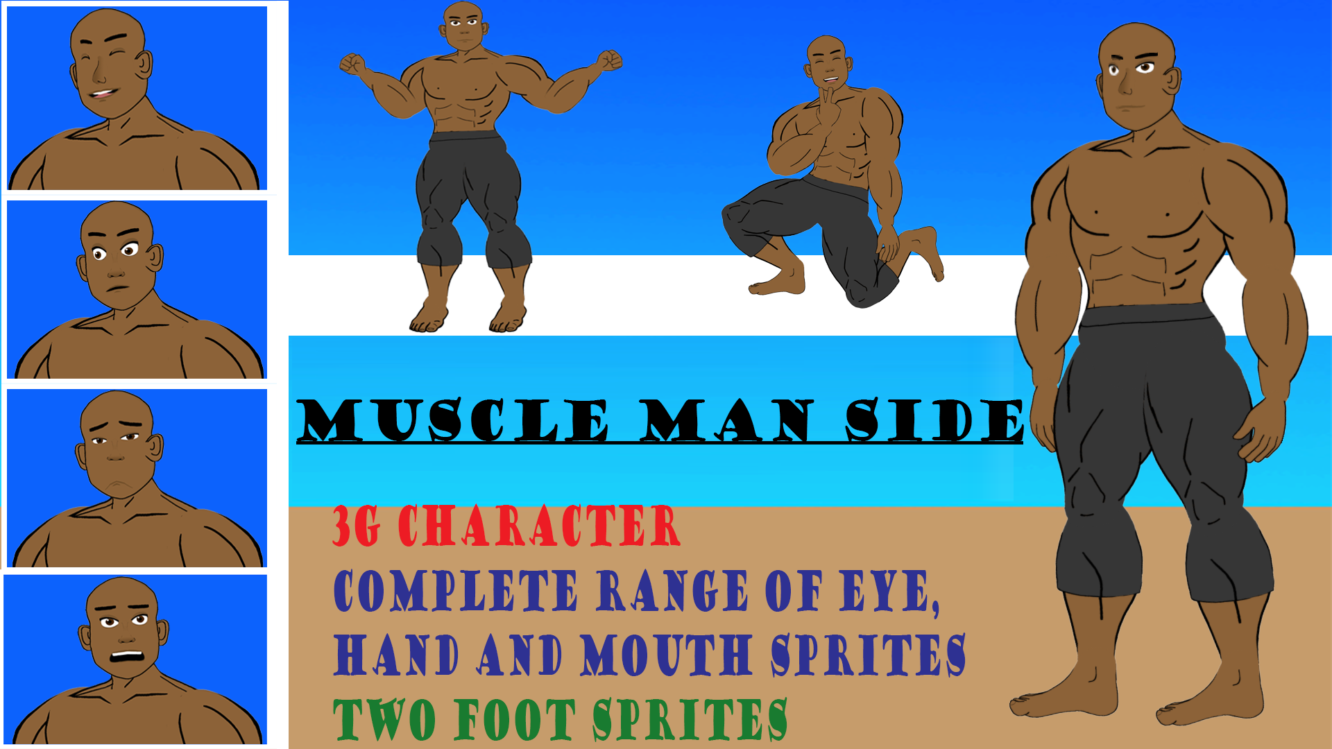 muscle man side
