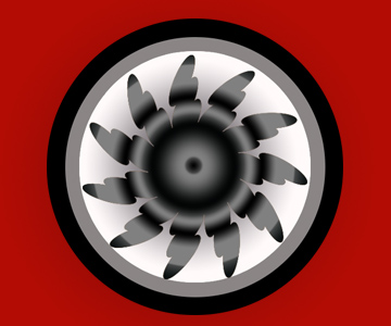 8 Rotating Car Wheels