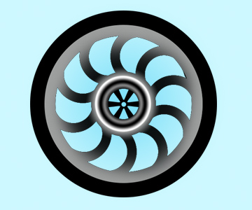 8 Rotating Car Wheels