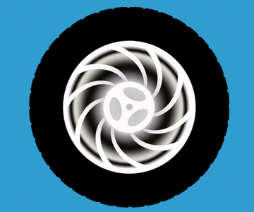 8 Rotating Car Wheels