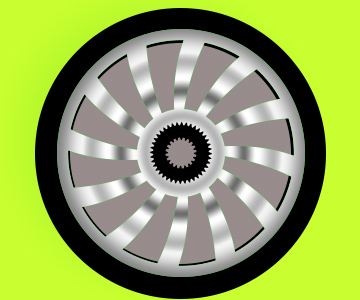 8 Rotating Car Wheels